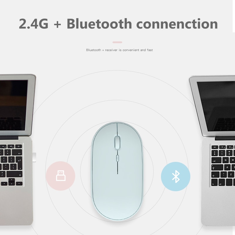 Ultra Slim Mini Bluetooth Mouse Wireless 1600 DPI Gaming Mouse For ...