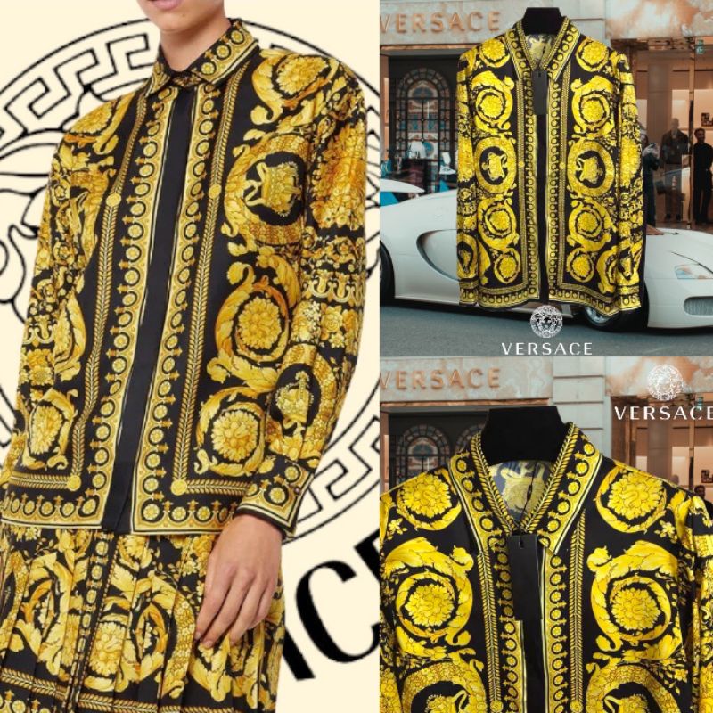 VERSACE BAROCCO FW91 PRINT SILK SHIRT - mavika8 - ThaiPick