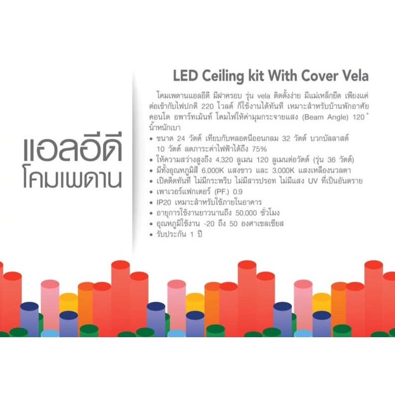 EVE LED Ceiling Kit 24W แผงแม่เหล็ก หลอดเพดานกลม แบบมี เลนส์ ครอบทำให้ ...