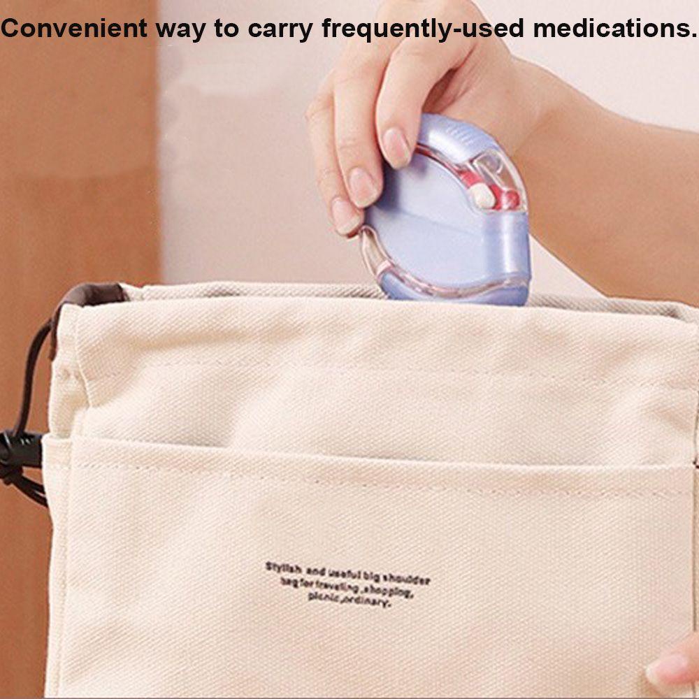 ONLY Mini Medicine Storage Case Travel Tablet Dispenser Container Pill ...
