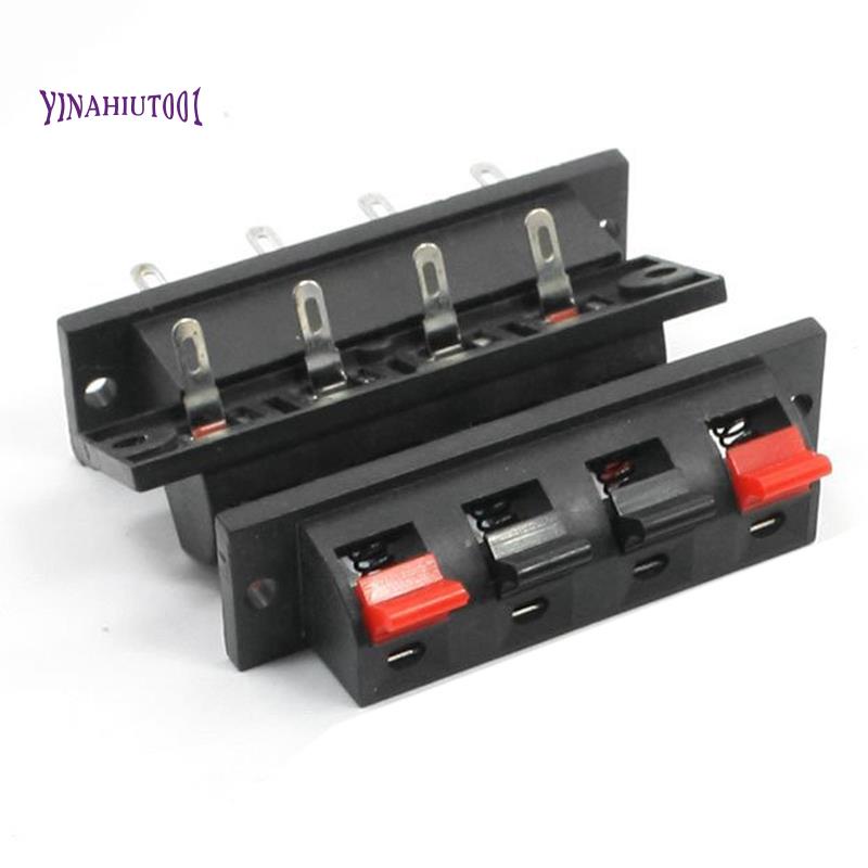 Single Row 4 Pin 4 Position Speaker Terminal Board Connectors 5 Pcs ...