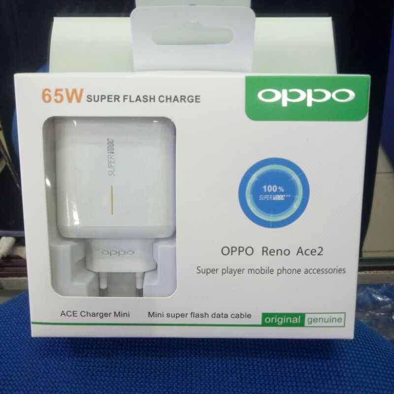 Vooc อุปกรณ์ชาร์จแบตเตอรี่สําหรับ Oppo Reno Ace 2 Super Flash Charge 65w Type-C แบบดั้งเดิม ...
