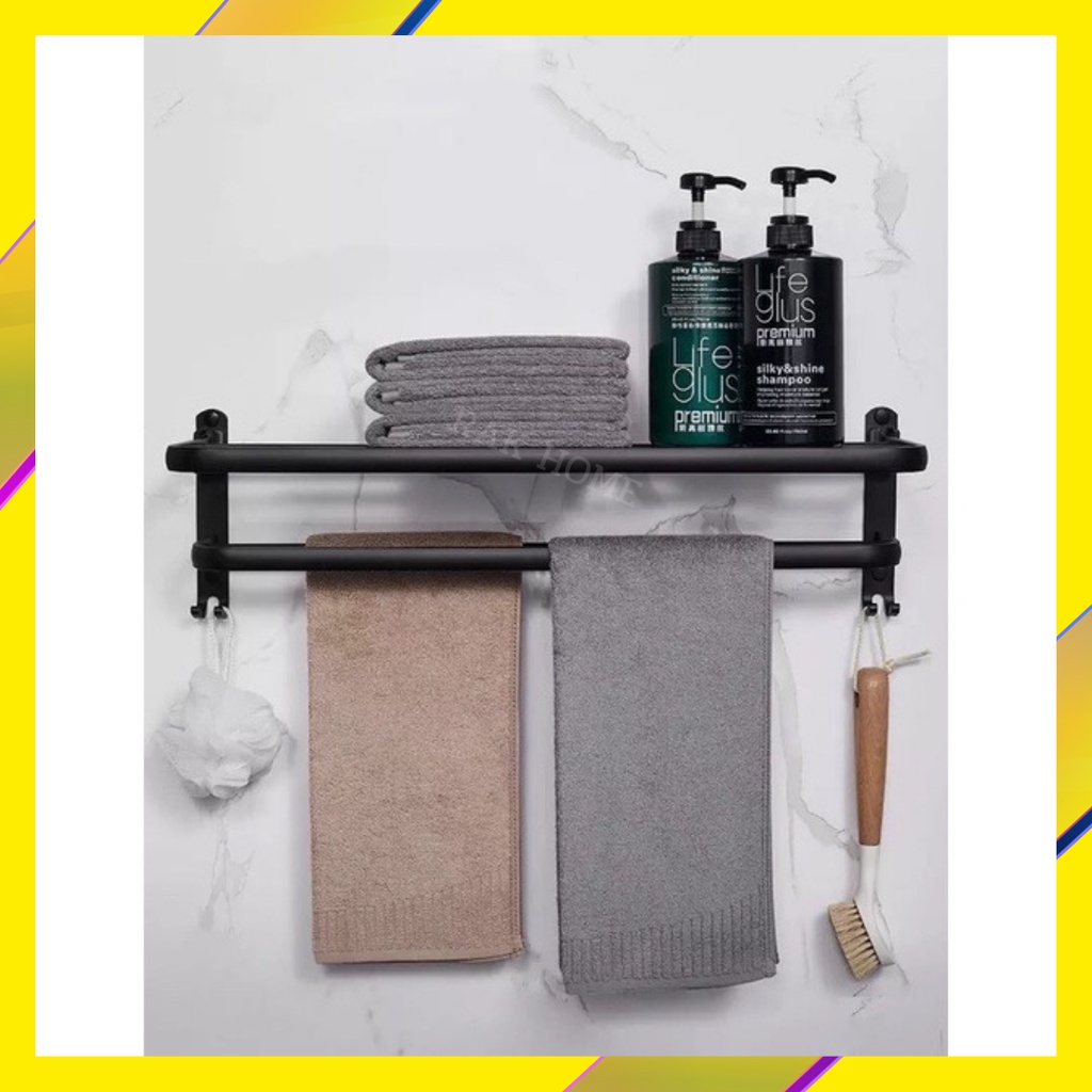 RAK HOME ราวแขวนผ้าขนหนู ราววางผ้าขนหนู ราวแขวนผ้าขนหนูมีชั้นวางของ ยาว ...