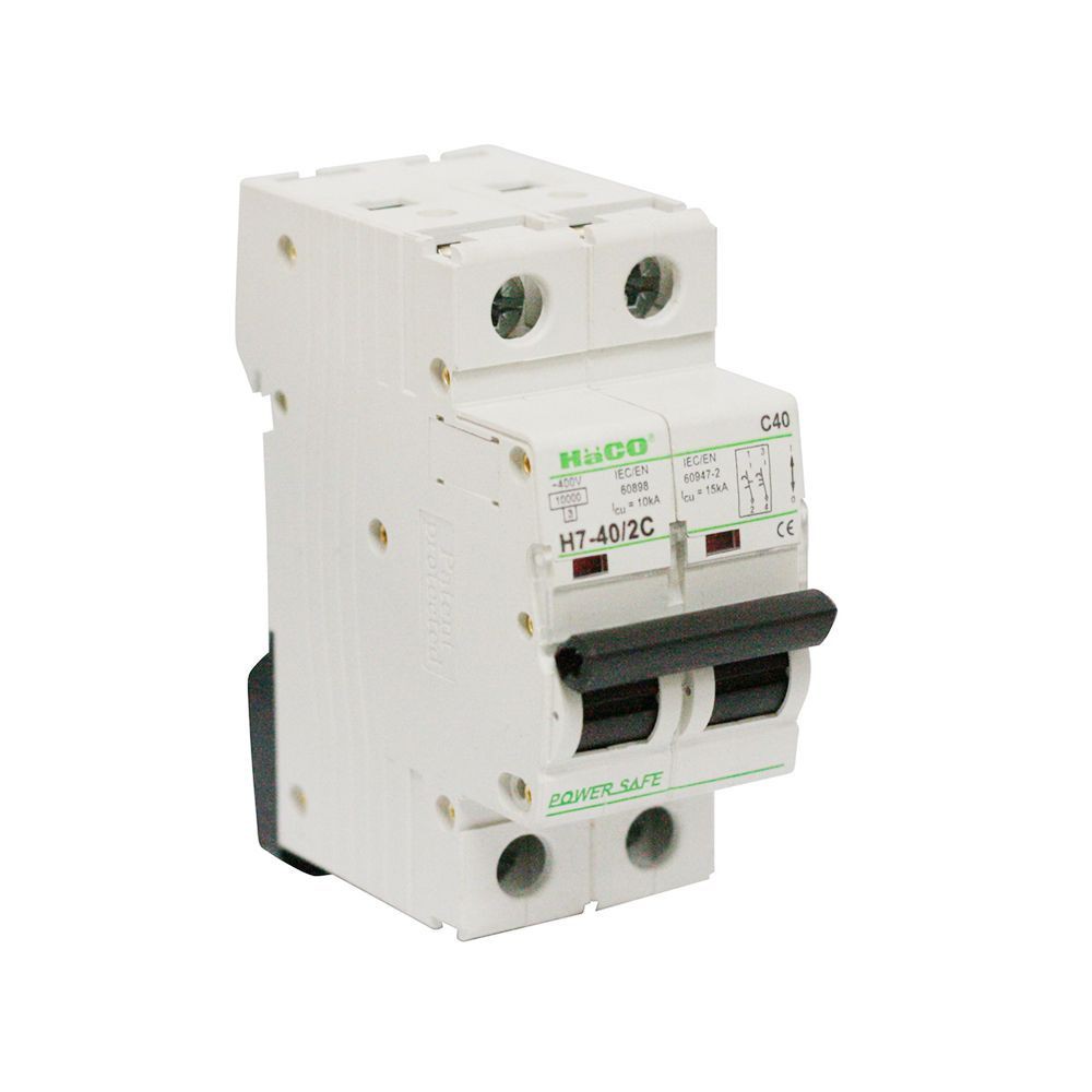 Breaker CIRCUIT BREAKER HACO H7-40/2C 40A 2P Circuit breaker Electrical ...