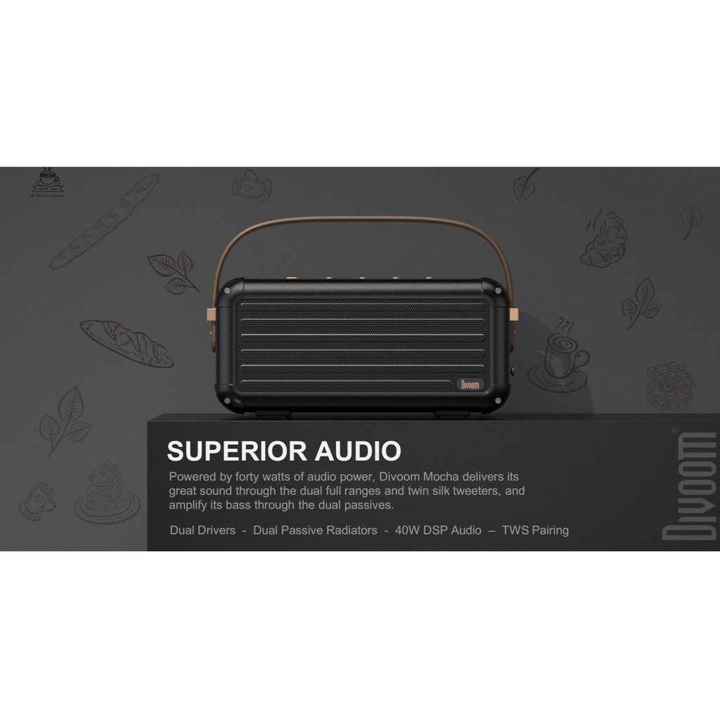 Divoom Mocha (Mocha correction by Divoom) Protable Bluetooth speaker ...