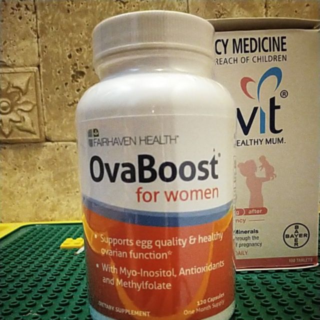 วิตามินเตรียมตั้งครรภ์ ????Ovaboost+Elevit30เม็ด????สำหรับคุณแม่ ทานได้ ...