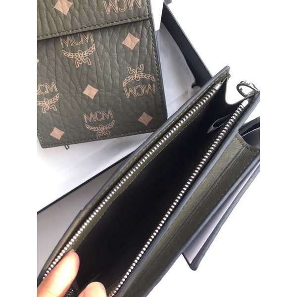 ผ่อน0%แท้100% กระเป๋าสะพาย MCM Crossbody Phone Case in Visetos Original ...