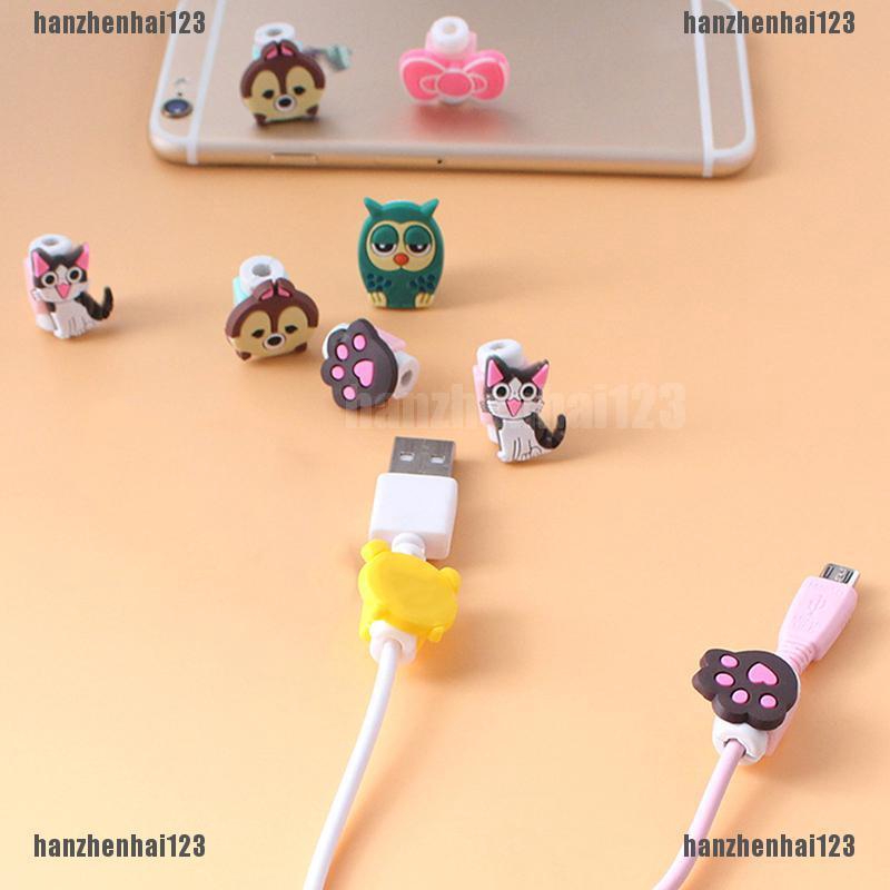 HH♪Cartoon Charging Cable Protector Cute Cord Protection Cover ...