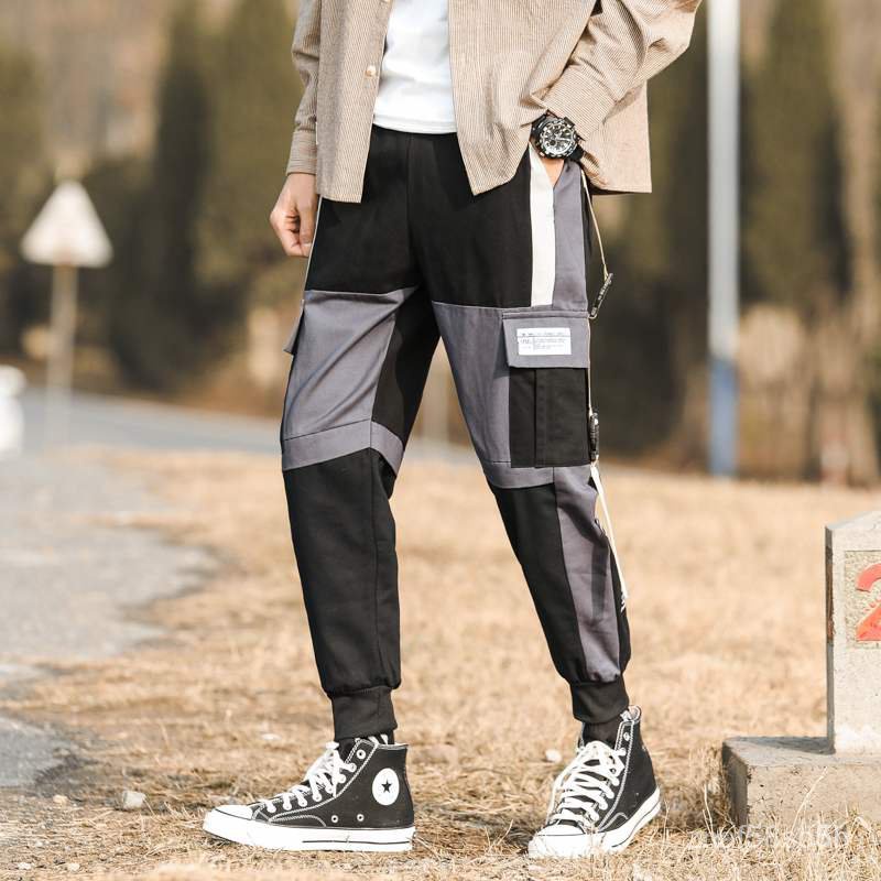 Khaki A Overalls Mens Casual Long Trousers Korean Version Of The Trend