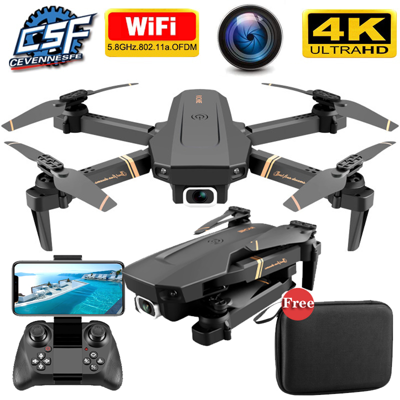 V4 Rc Drone 4k HD มุมกว้างกล้อง 1080P WiFi Fpv Drone Dual Camera ...