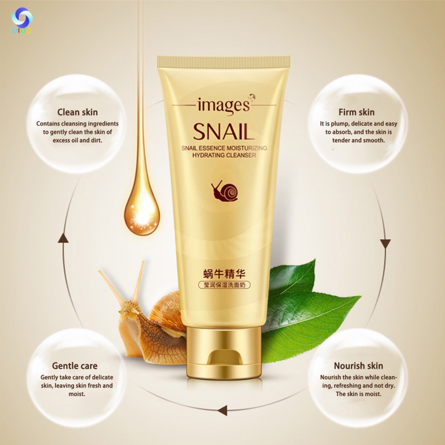 【UIUO】 Snail Essence คลีนเซอร์ทําความสะอาดผิวหน้า ให้ความชุ่มชื้น 100 ...