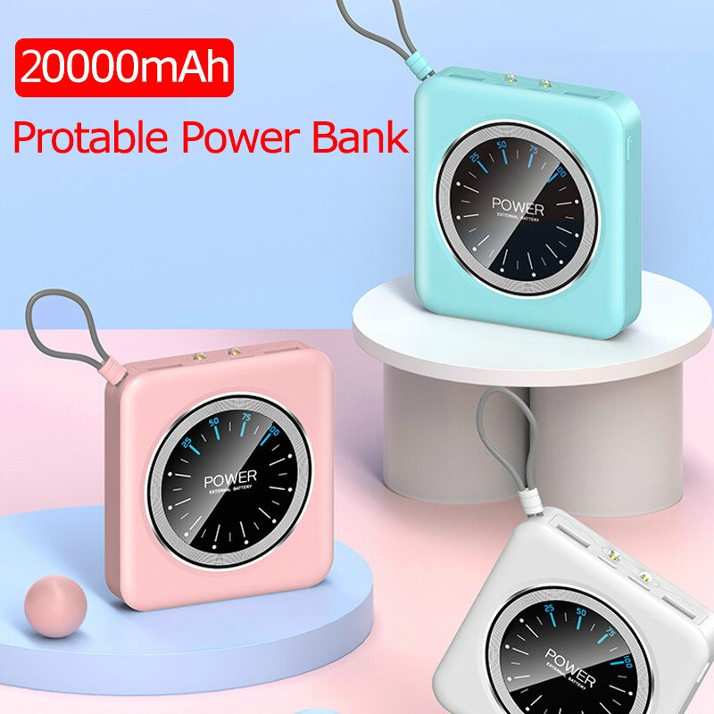 Original Mini Power Bank 20000mAh Portable Charging PowerBank USB ...