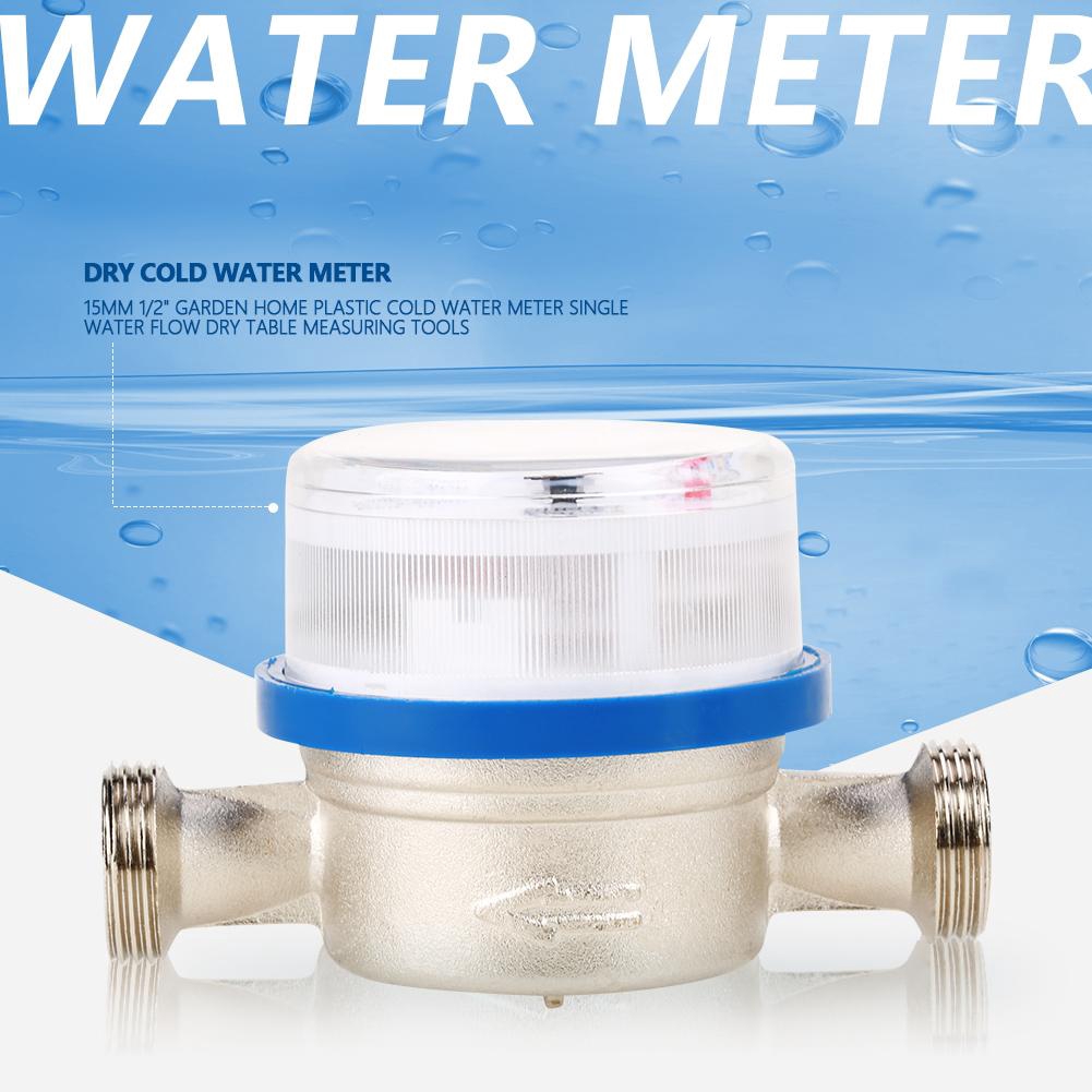 Garden Home Plastic Cold Water Meter Single Water Flow Dry Table ...