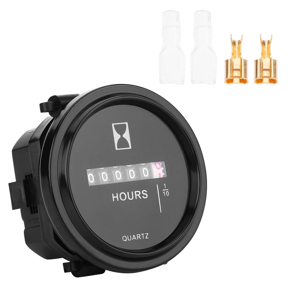 Boat Gauge Truck 6-80V Round Hourmeter DC Hour Engine Timer Meter Car for Mechanical - sudi.th ...