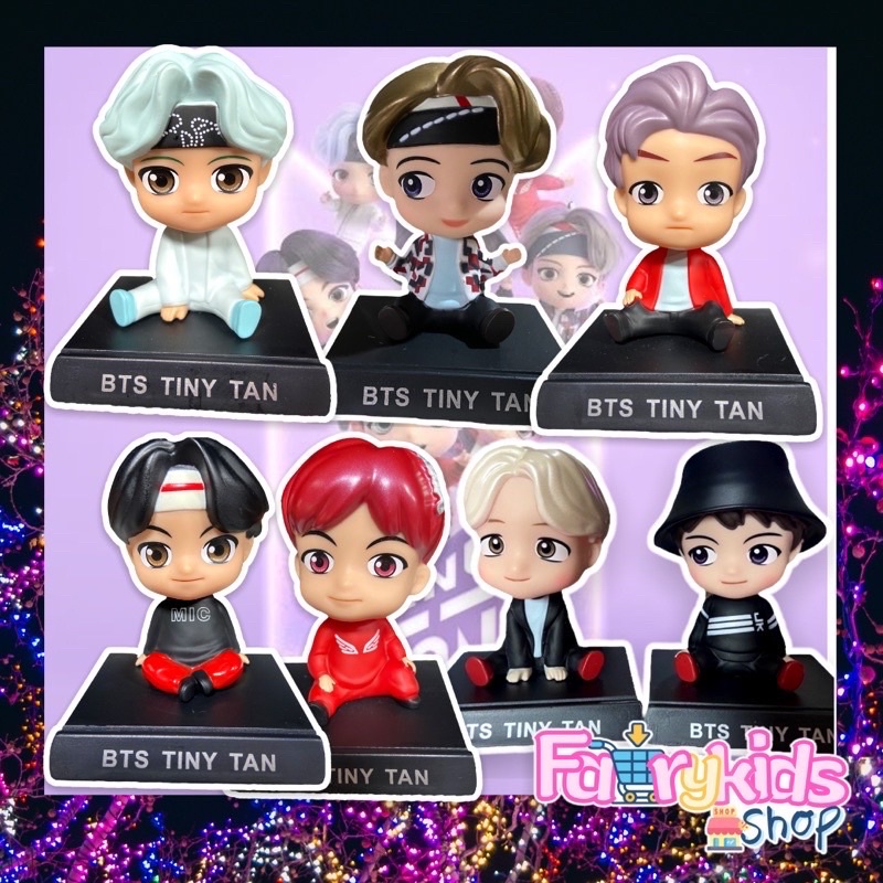 พร้อมส่ง ครบเซตBTS TINY TAN ตุ๊กตาหัวสปริงตั้งหน้ารถ ตั้งหน้าคอม วางมือ ...