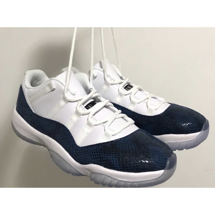 Nike Air Jordan 11 Retro Low CD6846-102 Blue Snake Python Pattern ...