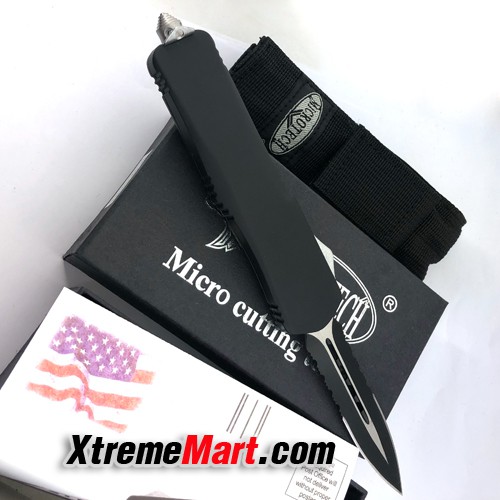 มีดสปริงตรง รุ่นใหญ่ คม 2ด้าน กึ่งหยัก Microtech Combat Troodon 00556 D ...