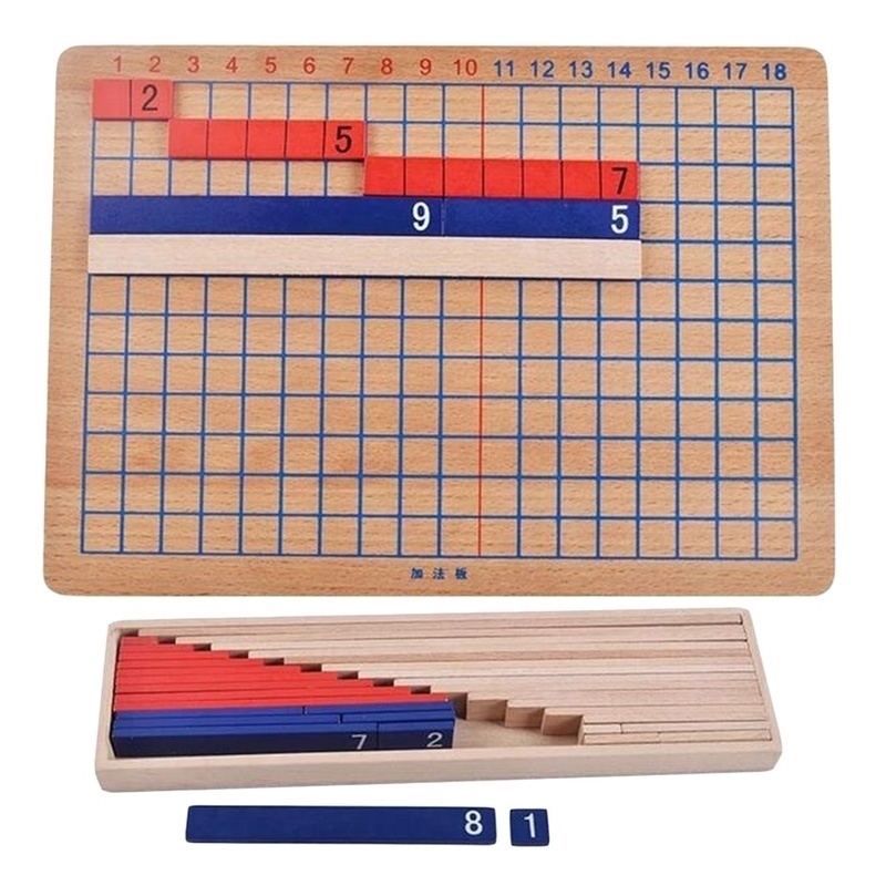 Wooden Montessori Addition Subtraction Multiplication Division Board ...