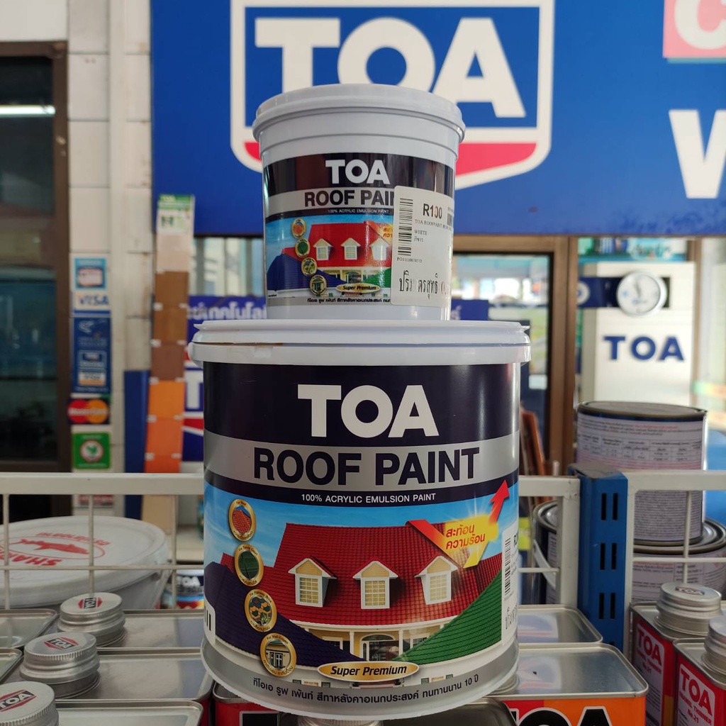สีทาหลังคา TOA ขนาด 1/4 กล.(0.946 ลิตร) | Shopee Thailand