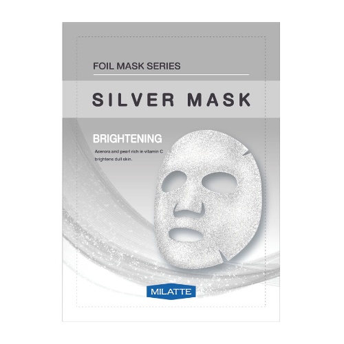 [มาส์กฟอยล์-กระจ่างใส]MILATTE SILVER MASK - BRIGHTENING | Shopee Thailand