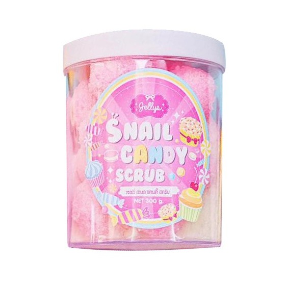 Jellys snail candy scrub เจลลี่ สเนล แคนดี้ สครับเมือกหอยทาก ขาวใส (1 ...