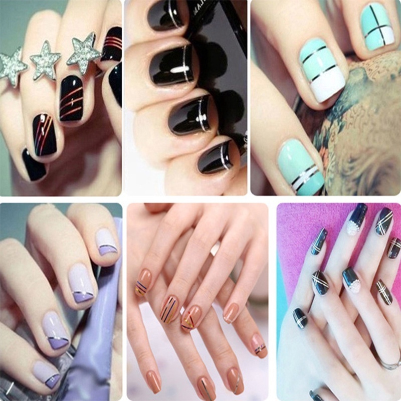 Mixed 30pcs Rolls Colors Tape Striping Nail Line Tips Art Sticker ...