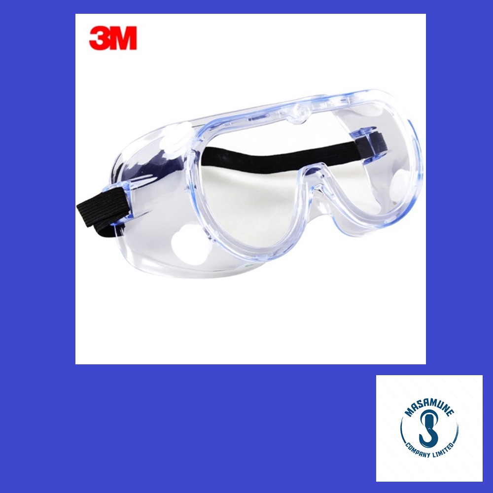 3M 334 แว่นครอบตานิรภัย สำหรับป้องกันสารเคมี น้ำผสมเคมี แก๊สน้ำตา แบบ ...