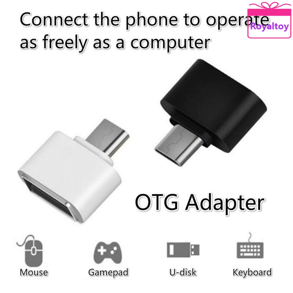 RY Micro USB OTG เป็น USB Type C อะแดปเตอร์แปลง OTG สำหรับ Samsung Huawei Android Type-C ...