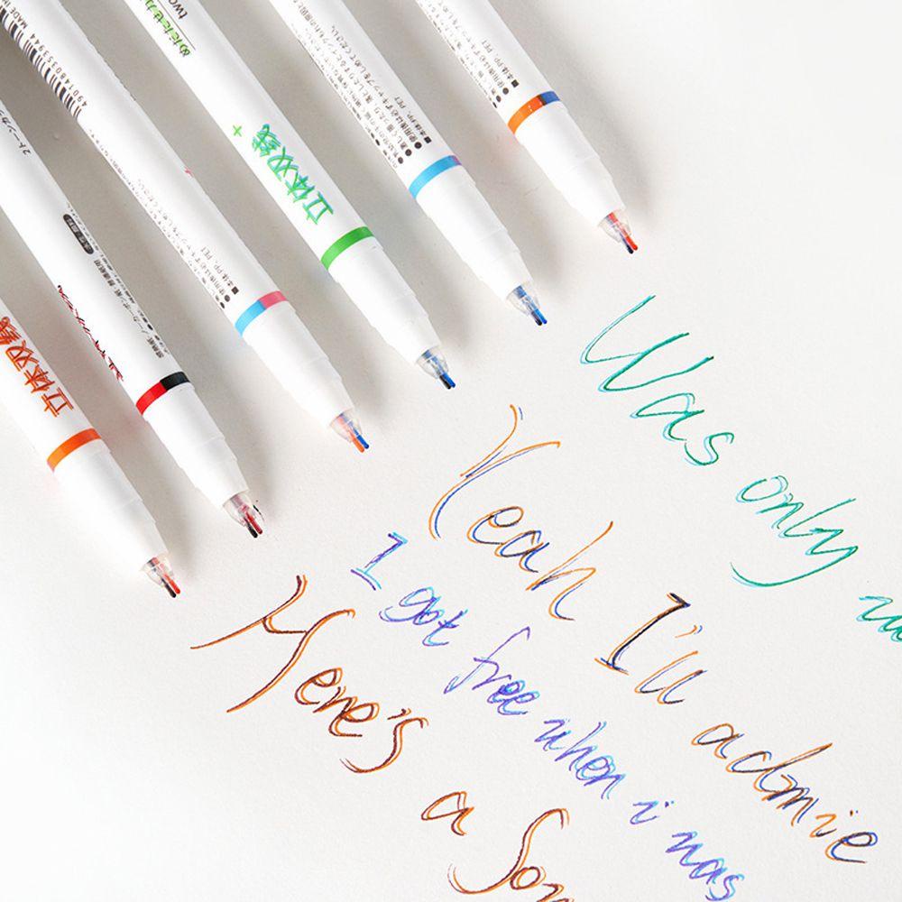 AARON1 6Pcs/Set Double Line Colored Pen Creativity Liner Art Markers ...