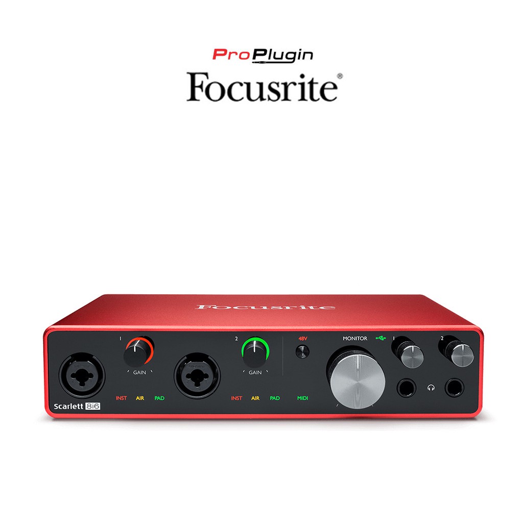 Focusrite Scarlett 8i6 (Gen 3) ออดิโออินเตอร์เฟส อุปกรณ์บันทึกเสียง โฮมสตูดิโอ 8in6out USB Audio ...