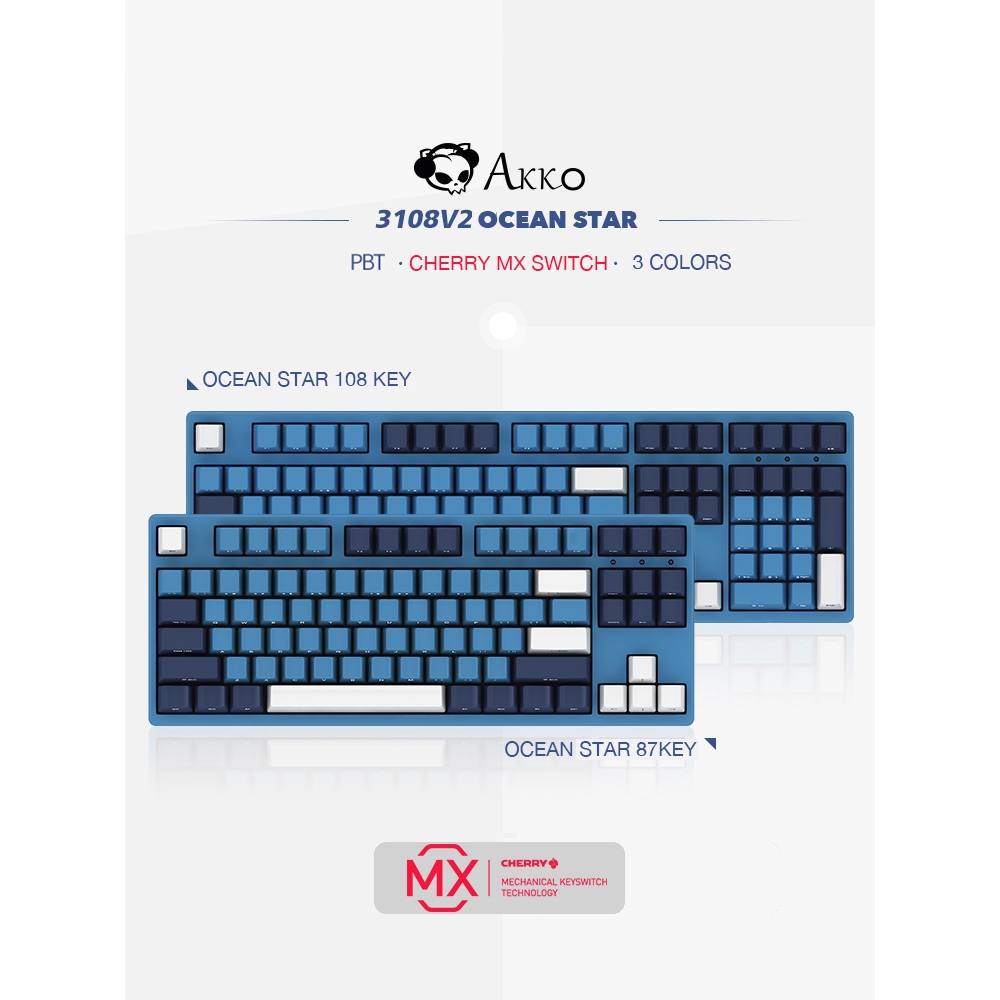 แป้นพิมพ์เครื่องกล Akko 3108sp Ocean Star Game Mechanical Keyboard ...