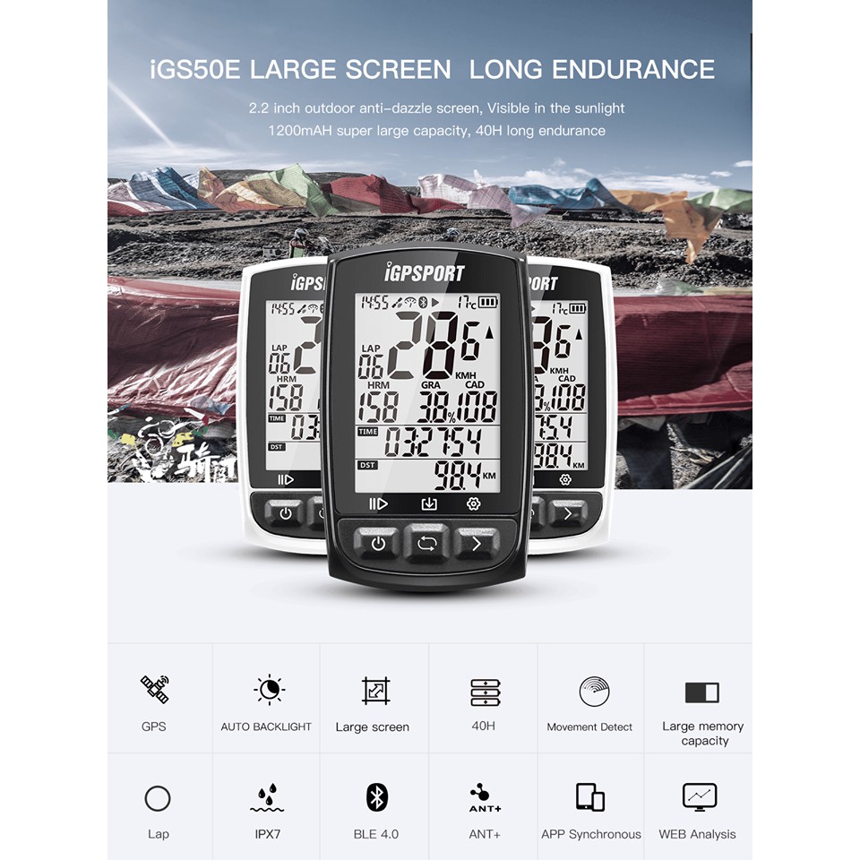 iGPSport ไมล์จักรยาน igs50 Computer พร้อมรอบขา - thepbike - ThaiPick