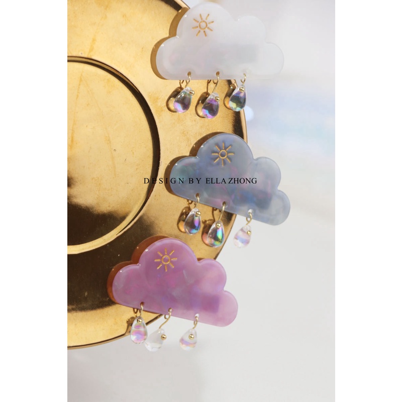 Yunyu Mood Original Hairpin คลิปด้านข้าง Rainbow Raindrop อุปกรณ์เสริม ...