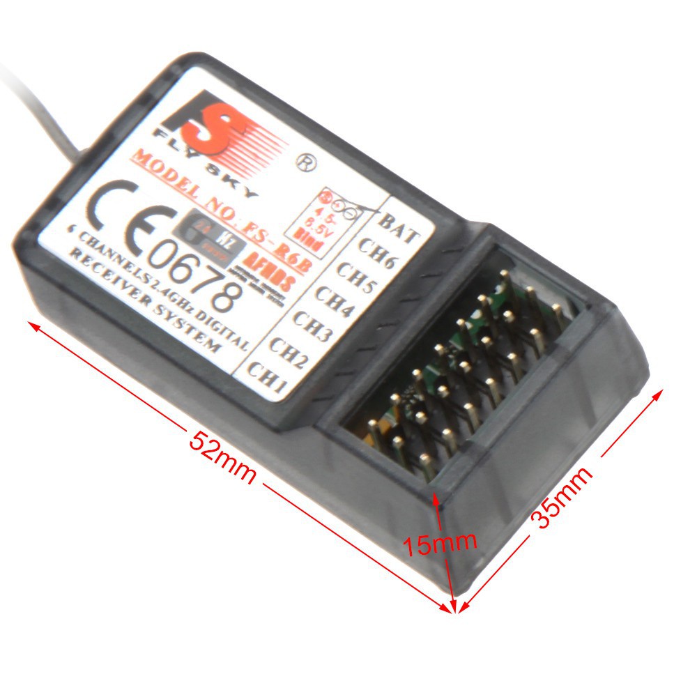 FS-R6B for Flysky 2.4Ghz 6CH receiver for RC FS-CT6B TH9x - sunnystore ...