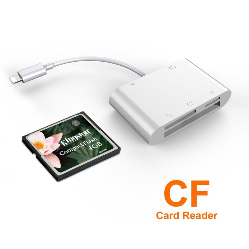 5in1 SD TF CF Card Reader USB Camera Connection Kit OTG Cable Adapter ...