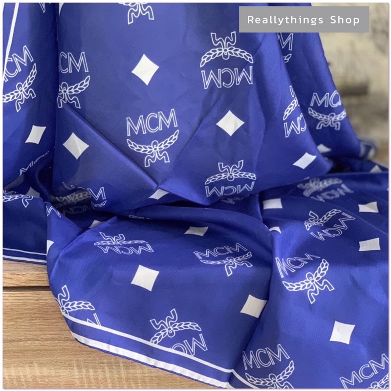 ผ้าพันคอ ผ้าคลุมไหล่ MCM Monogram Squre Scarf - reallythings_shop ...