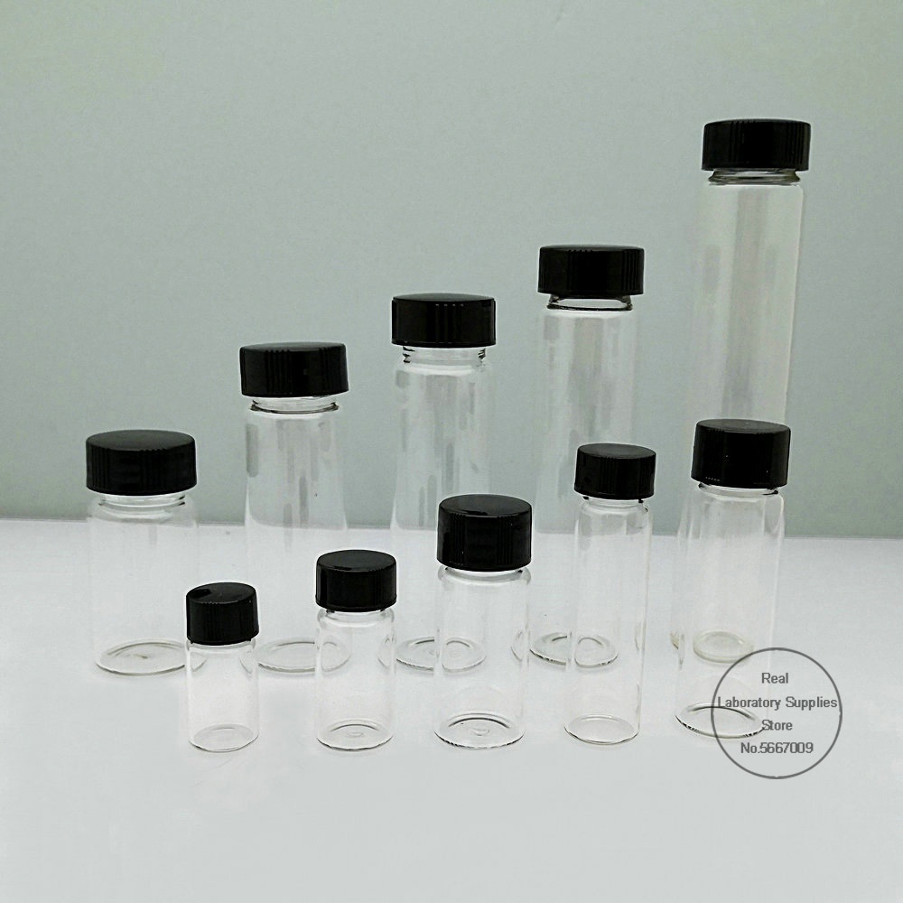 2ml to 60ml Transparent Glass sample vial Laboratory Reagent bottle ...