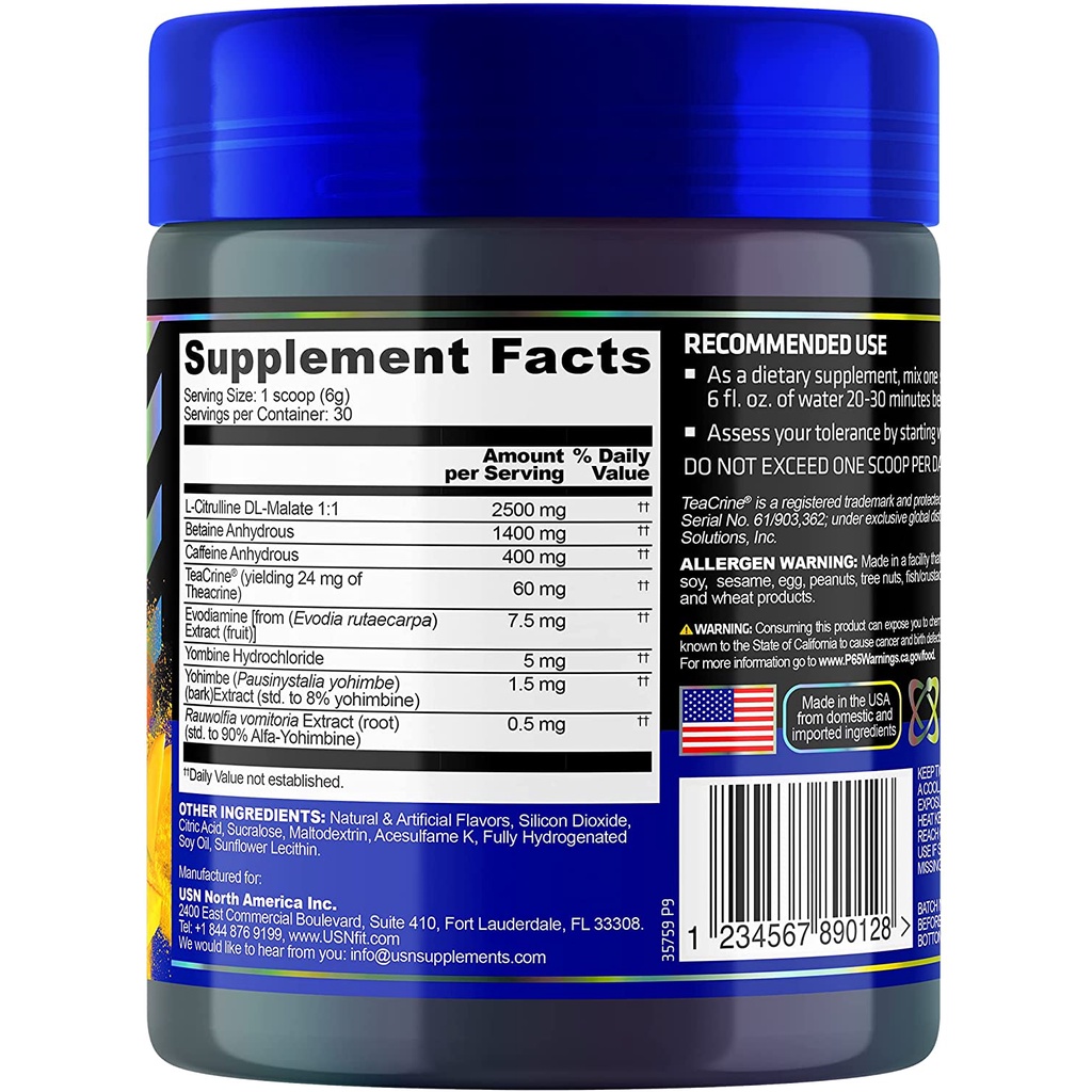 USN 3XT MAX ENERGY Pre-Workout (30Servings) พรีเวิร์คเอาท์ เพิ่ม ...