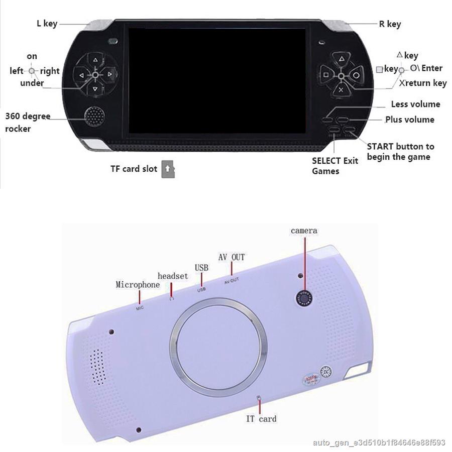 Built in 5000 games Support AV Out 8GB 4.3 Inch PMP Handheld Game ...