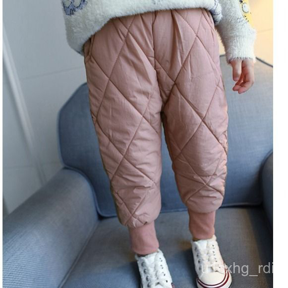 บวกกำมะหยี่หนาเด็กชายและเด็กหญิงกางเกงผ้าฝ้ายอบอุ่นเสื้อผ้าเด็กกางเกงขา ...