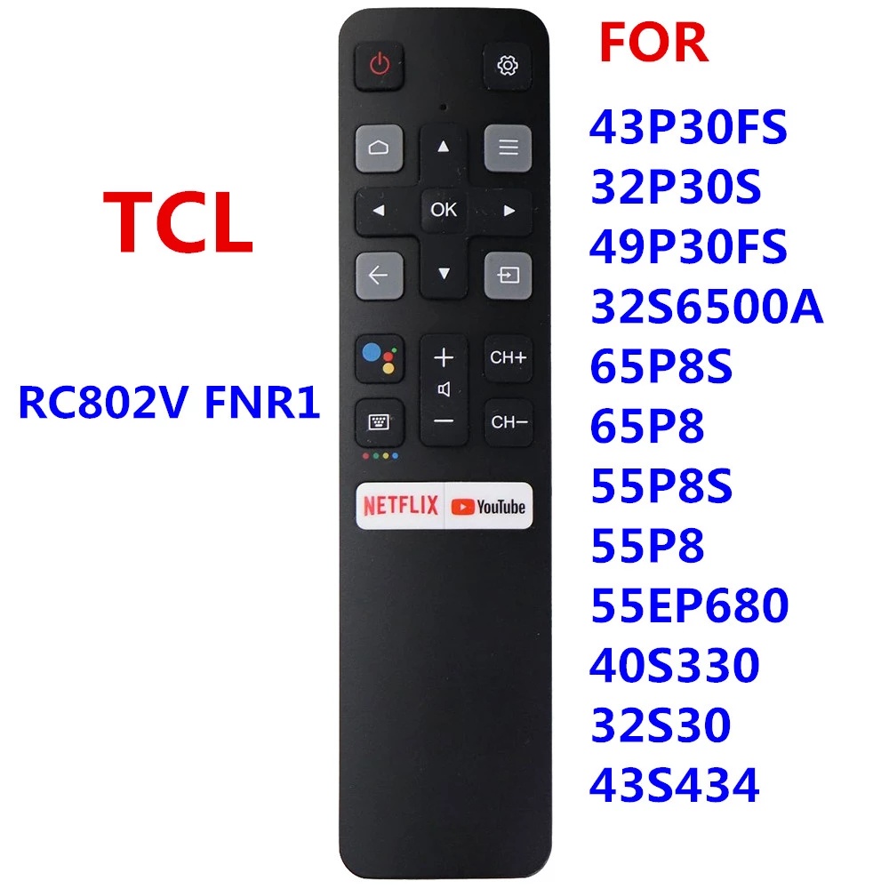 รีโมตคอนโทรล TCL RC802V FMR1 RC802V FUR6 RC802V FNR1 สําหรับสมาร์ททีวี ...