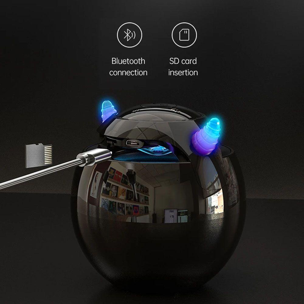 COURAGE Cute Wireless Speakers FM Radio Soundbar Clock Alarm Bluetooth ...