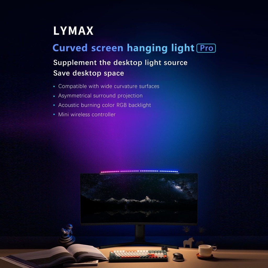 พร้อมส่ง จากไทย Xiaomi Youpin Lymax Pro Light Bar LED RGB Soft light ถนอมสายตา Remote control ...