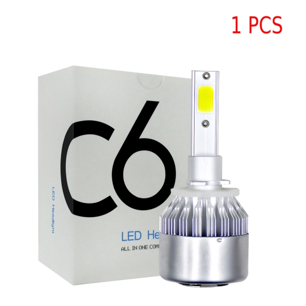 1PC Universal High Power Auto Bulbs C6 Car LED Headlights - 6000K ...