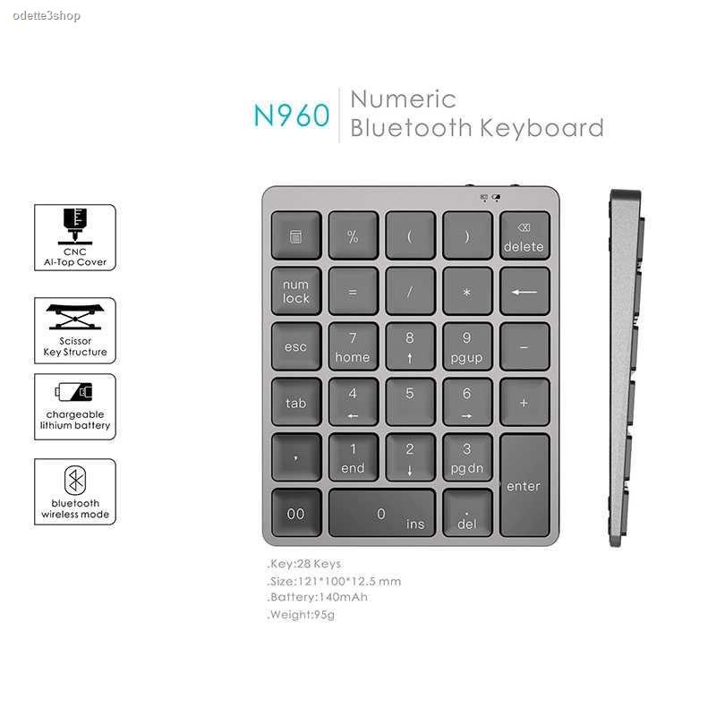 จัดส่งจากกรุงเทพฯ ส่งตรงจุดN960 Bluetooth Digital Keyboard 28-Key ...