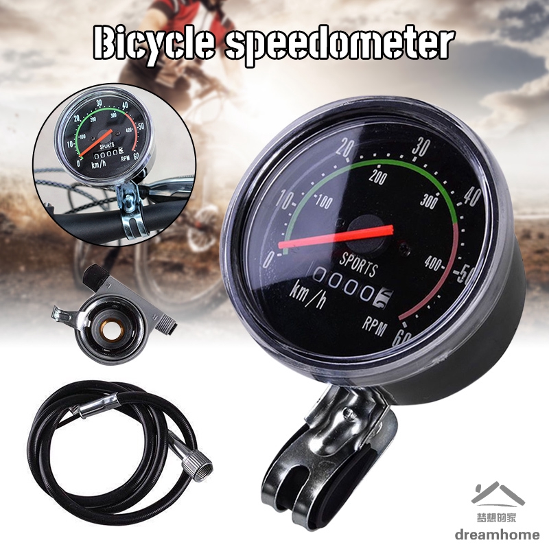 Mechanical Odometer Analog Bicycle Speedometer With Universal Hardware ...