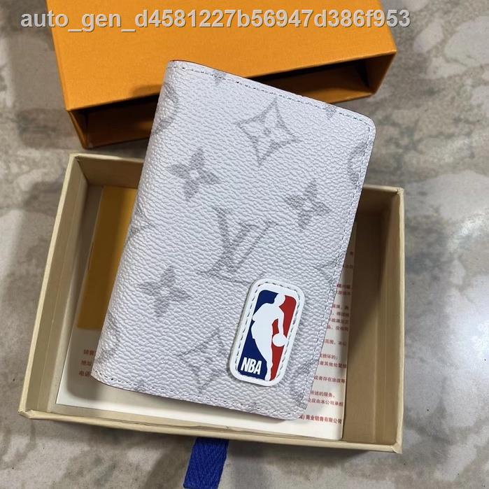 Shipping With Box Louis Vuitton Genuine Leather Wallet New LV NBA Card Holder Coin Purse ...