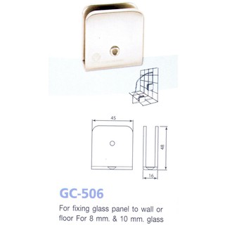 VVP รุ่น GC-506-PS ตัวหนีบกระจกห้องน้ำ วีวีพี (ไม่เจาะกระจก) สีสแตนเลสเงา อุปกรณ์ห้องน้ำ ...