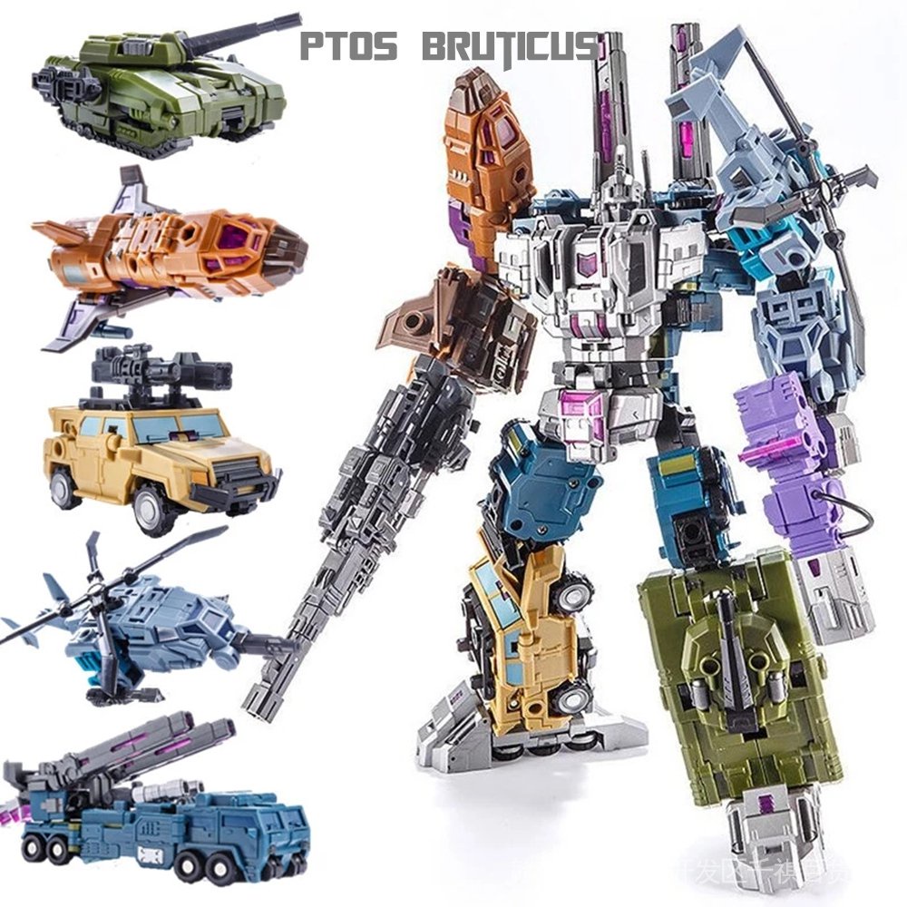 ฟิกเกอร์หุ่นยนต์ Transformation G1 Bruticus PT05 PT-05 5 In 1 ขนาดใหญ่ 27 ซม. ของเล่นสําหรับเด็ก ...