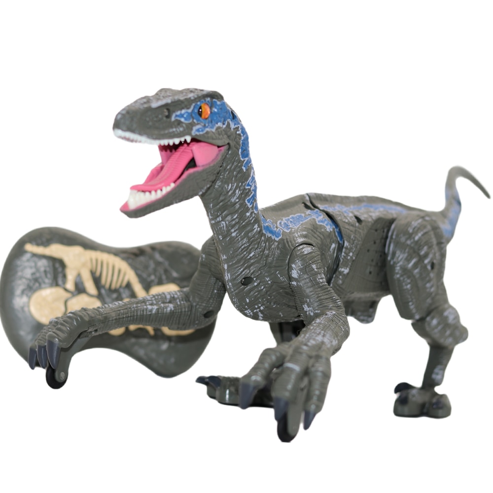 Ikea Christmas gift 2.4G RC Dinosaur Blue Raptor Animal Remote Control ...